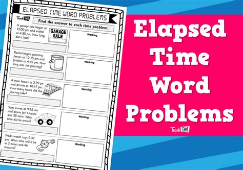 Elapsed Time Word Problems Teacher Resources And Classroom Games Teach This
