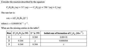 Solved Consider The Reaction Described By The Equation Chbr