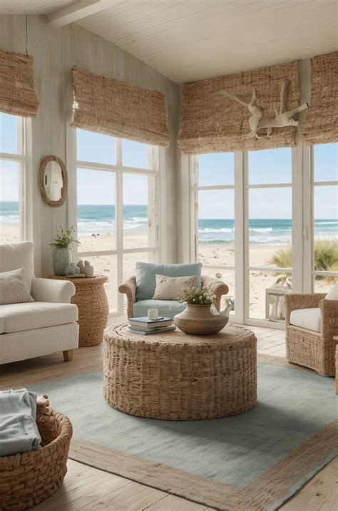 Coastal Beach Cottage Living Room