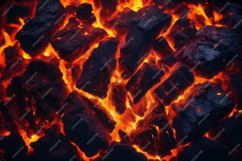Premium Ai Image Close Up View Of Burning Coal Close Up View Of