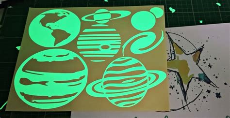 Glow In The Dark Planets Wall Ceiling Stickers Glow In The Dark Mural