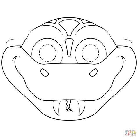 Lizard Mask Printable Coloring Pages Template Lizards Templates Masks