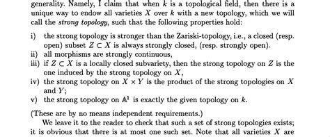 Algebraic Geometry Strong Topology Of Complex Varieties Is Unqiue