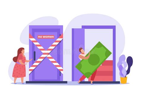 Gender Discrimination Abstract Concept Vector Illustration Stock