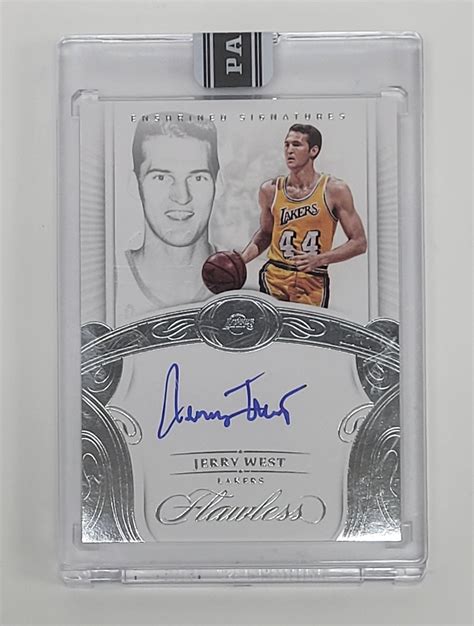 Lot Detail Jerry West Autographed 2017 18 Panini Flawless Enshrined