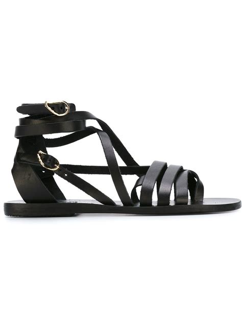 Ancient Greek Sandals Satira Sandals Black Farfetch Ao