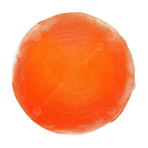 Orange Circle Shape By Chalk Color Painting Circle Orange Chalk Png