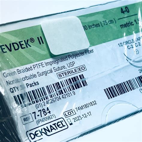 New Teleflex 7 784 Tevdek Ii 0 Green Braided Disposables General For