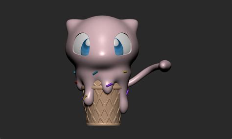 Stl File Pokemon Ice Cream Mew 🐉・3d Print Model To Download・cults