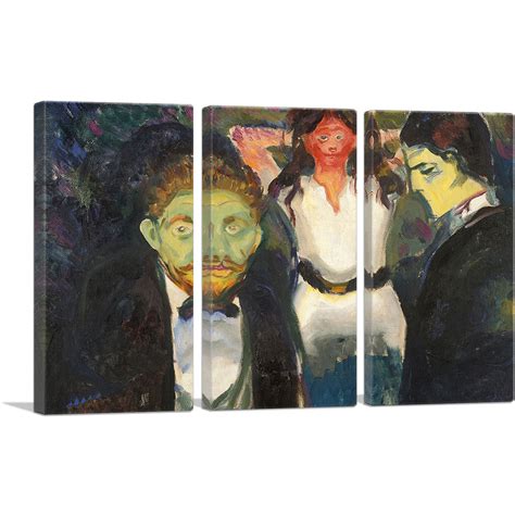 Artcanvas Jealousy 1907 Canvas Art Print By Edvard Munch Wayfair Canada