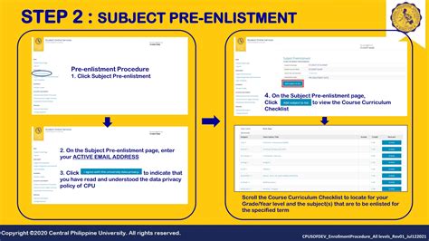 Enrollment Process Flow All Levels Central Philippine University