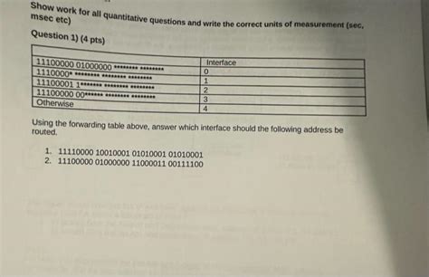 Solved Show Work For All Quantitative Questions And Write