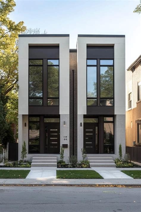 Modern Townhouse With Tall Windows And Sleek Design Maximize Style In