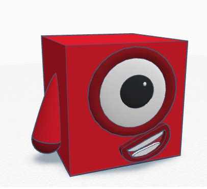Stl File Cbeebies Number Block 1 👽・3d Print Object To Download・cults