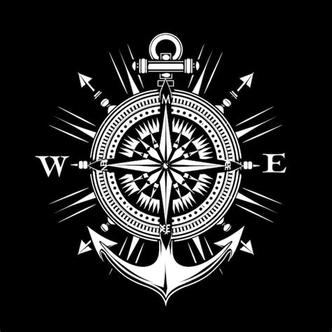 Premium Photo Frame Of Compass Cnc Art With Ship And Anchor Motifs