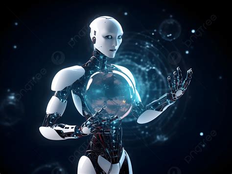 Artificial Intelligence Robot Data Network Advertising Background Robot Artificial