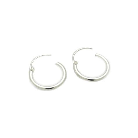 Aros Argolla Lisa 8mm En Plata 925 Silver Heart