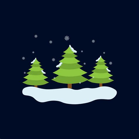 Snow Tree Illustration Vector 29099392 Vector Art At Vecteezy