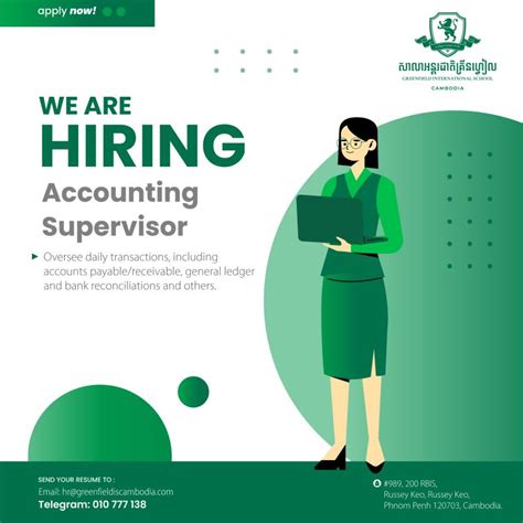 Chea Sarith On Linkedin Were Hiring Accounting Supervisor 📧hr 📧