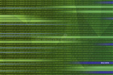 Digital Abstract Green Background Big Data Technology Copy Space