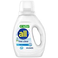All Ultra Liquid Laundry Detergent With Stainlifters Free And Clear 30