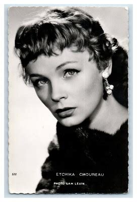 Vintage Real Photo Rppc Actress Etchika Choureau Original Postcard P37