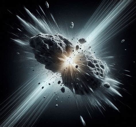 Download Asteroid Collision Explosion Royalty Free Stock