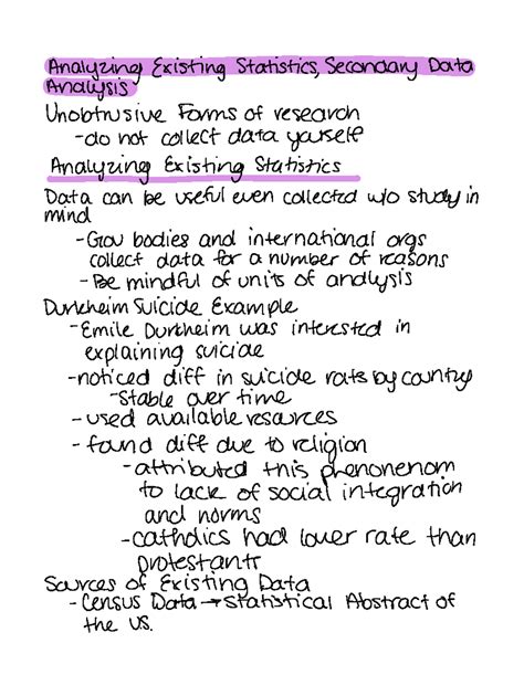 Week 15 Analyzing Existing Statistics Secondary Data Analysis