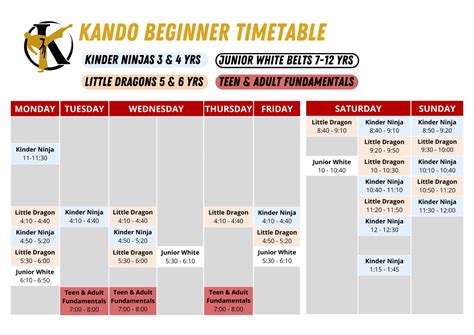 Timetable Classes Nunawading