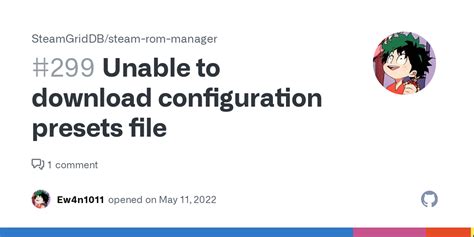 Unable To Download Configuration Presets File · Issue 299