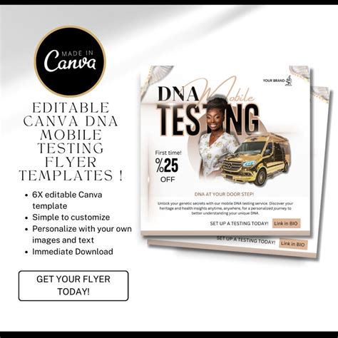 Mobile Dna Testing Flyer Diy Medical Dna Lab Service Flyer Mobile