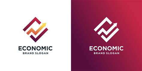 Economic Logo Template With Modern Abstract Concept Style Premium