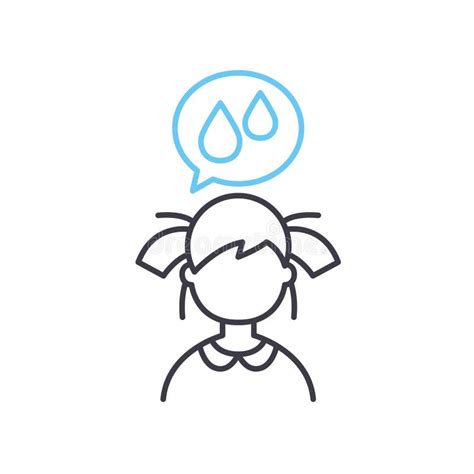 Stress And Life Problems Line Icon Outline Symbol Vector Illustration Concept Sign Stock