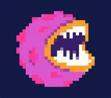 Premium Vector Space Pixel Monster