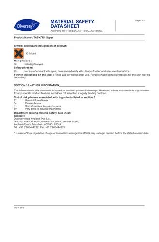 Taski R1 Bathroom Cleaner For Industrial Packaging Size 5l At ₹ 1111 Can In Bengaluru