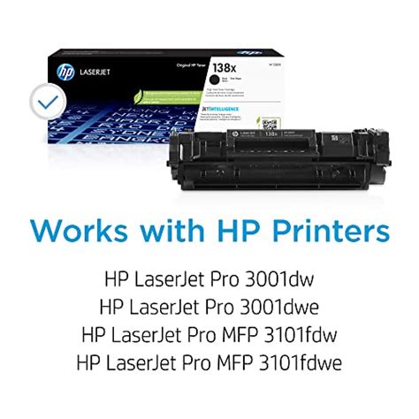 Hp 138x Black High Yield Toner Cartridge Works Laserjet Pro 3001
