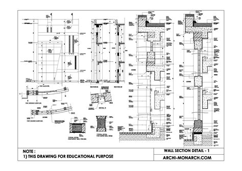 Wall Section Detail Drawing Typical Wall Section Detail Architectural