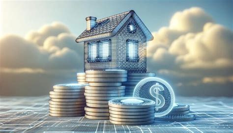 Premium Photo Coin Stack With Miniature House Visual Representation