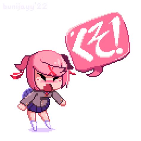 Natsuki Doki Doki Literature Club Drawn By Bunijayy Danbooru