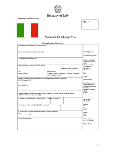 Italian Consulate London Passport Application Form Printable Form 2024