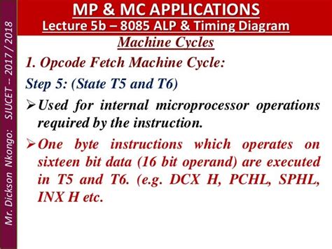 unit 1 8085 timing diagram lecture 5b