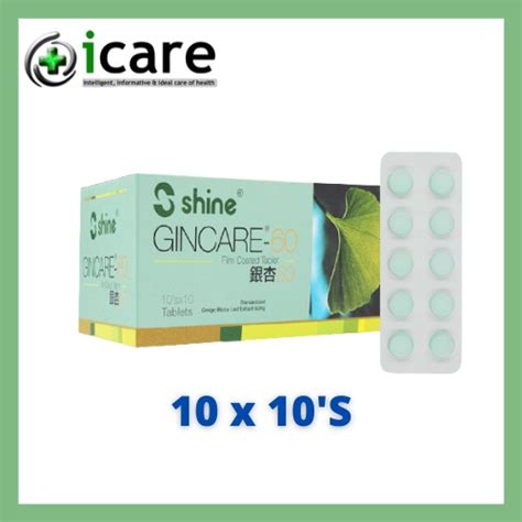Shine Gincare 60mg Tablets 10 X 10s Exp Date 052022 Shopee