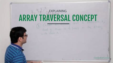 Mr Sandeep Jain Explaining Array Traversal Concept Geeksforgeeks