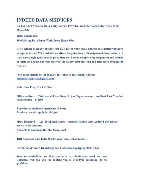 Indeed Data Services Pdf