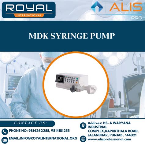 Mdk Syringe Pump At Best Price In Jalandhar Punjab Royal International