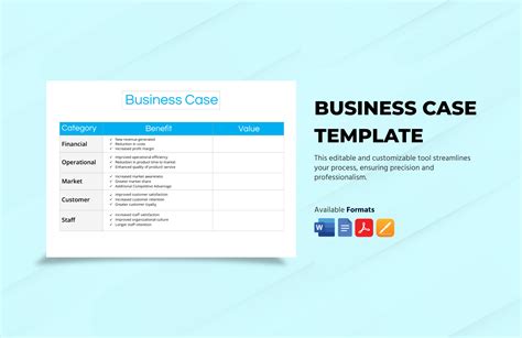 Editable Business Case Templates In Word To Download
