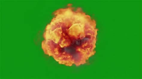 Animated Fireball On Green Screen Stock Video Video Of Spectacular