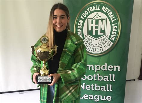 2021 Hfnl Open Netball Best And Fairest Winner Ally Oconnor Hampden Football Netball League