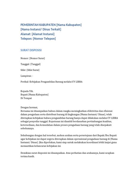 Surat Disposisi Pdf