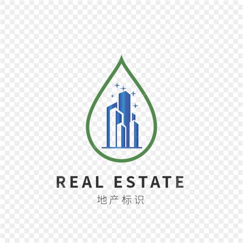Blue Environmental Protection Real Estate Enterprise Logo Template